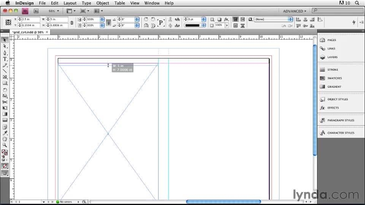 Designing Book Covers - 02 Getting Started - 06 Putting your InDesign CS4 document on a grid - نماشا